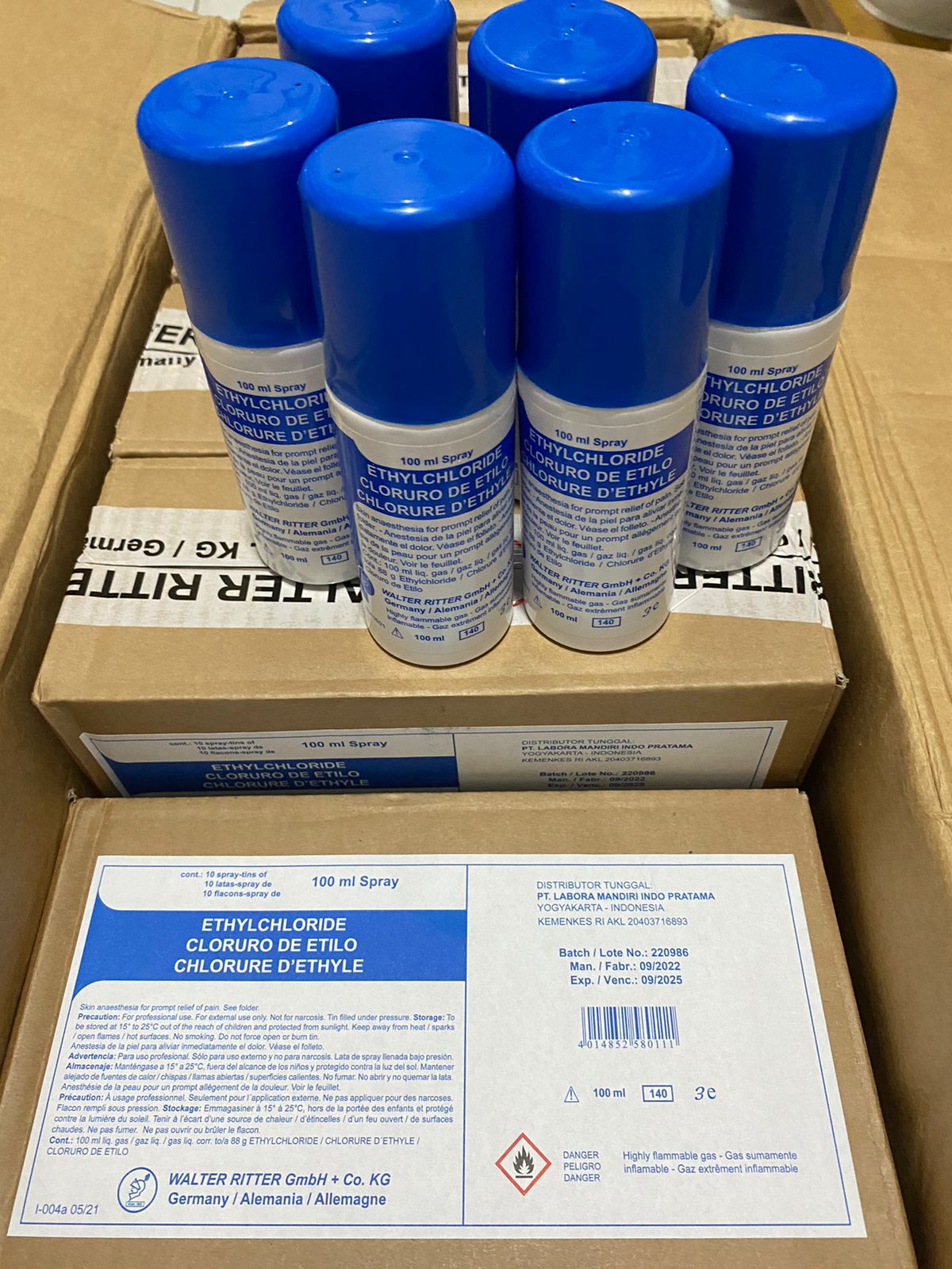 Ethylchloride 100 ml Spray- Germany / Chlorure dethyle spray ...